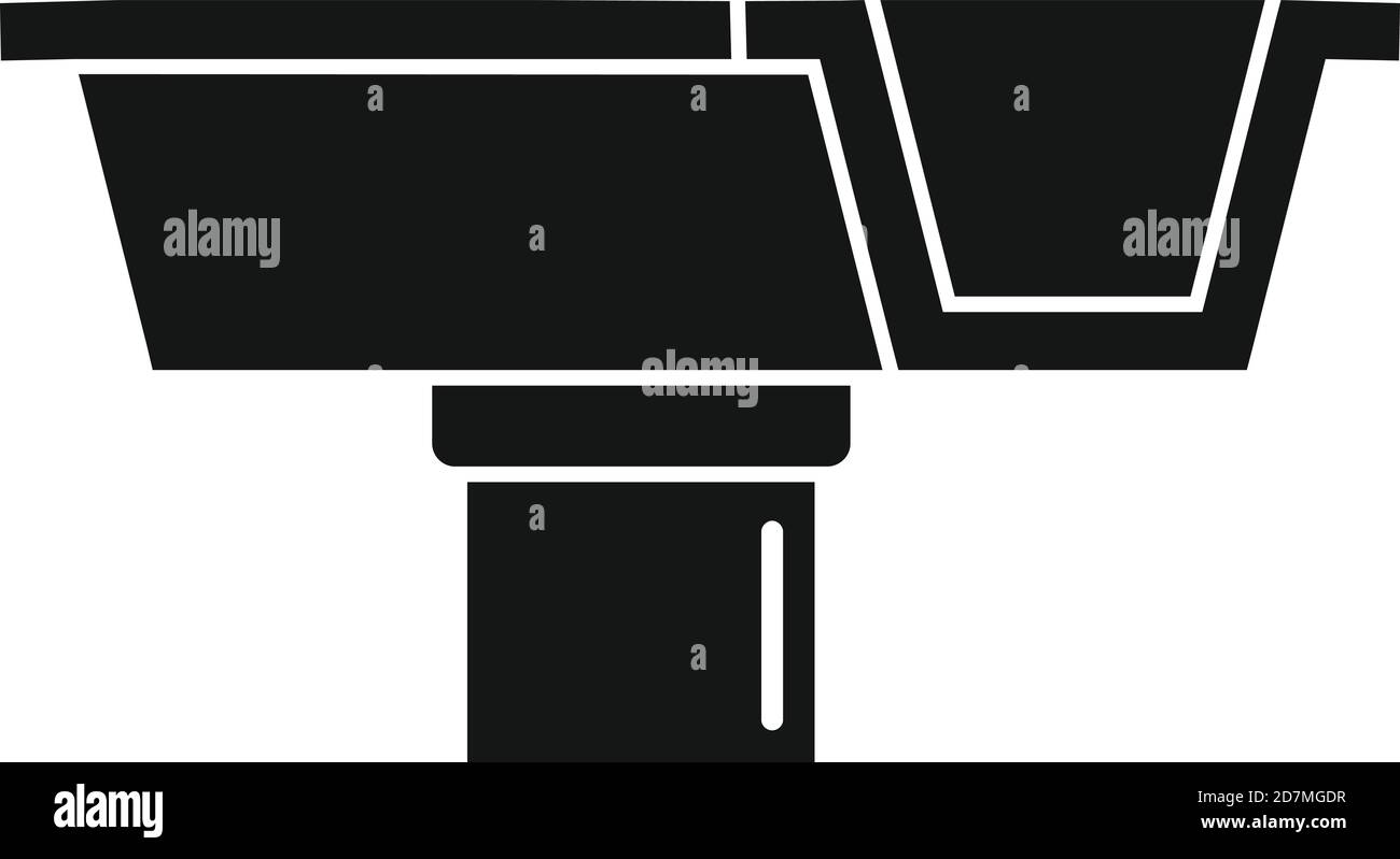 Concrete gutter icon. Simple illustration of concrete gutter vector ...