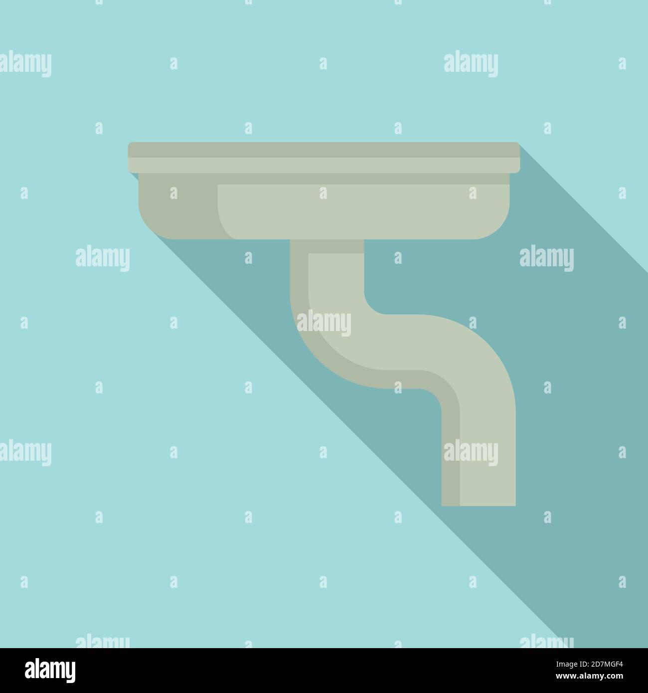 Plastic gutter icon. Flat illustration of plastic gutter vector icon ...