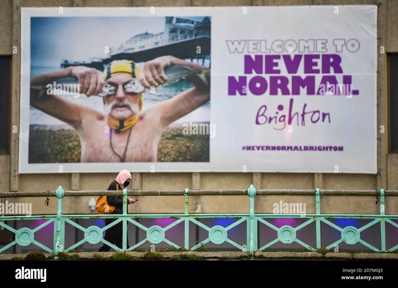 Brighton UK 24th October 2020 - The Welcome to Never Normal Brighton ...