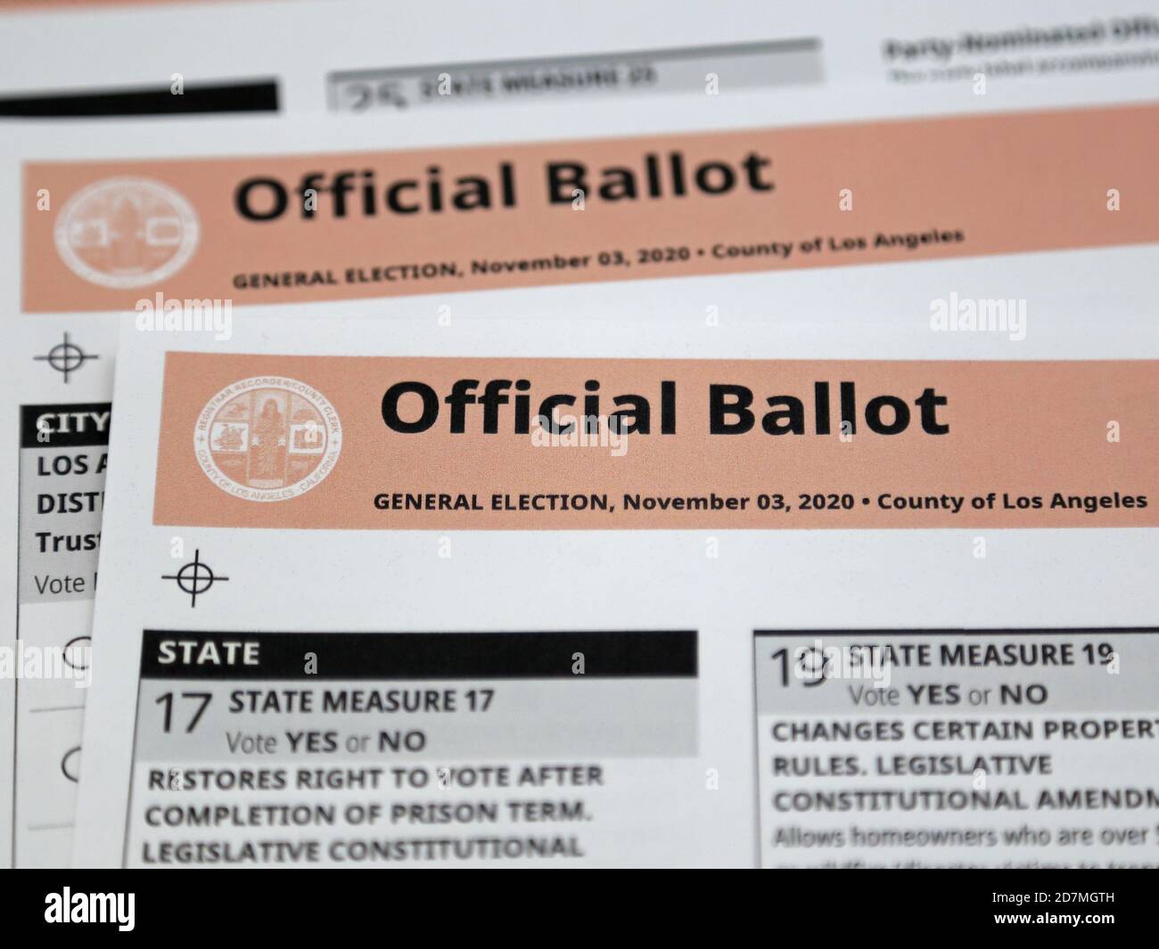 Ballot paper usa hi-res stock photography and images - Alamy