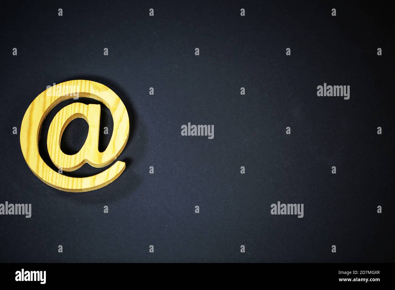 at sign on black background, symbol Stock Photo - Alamy