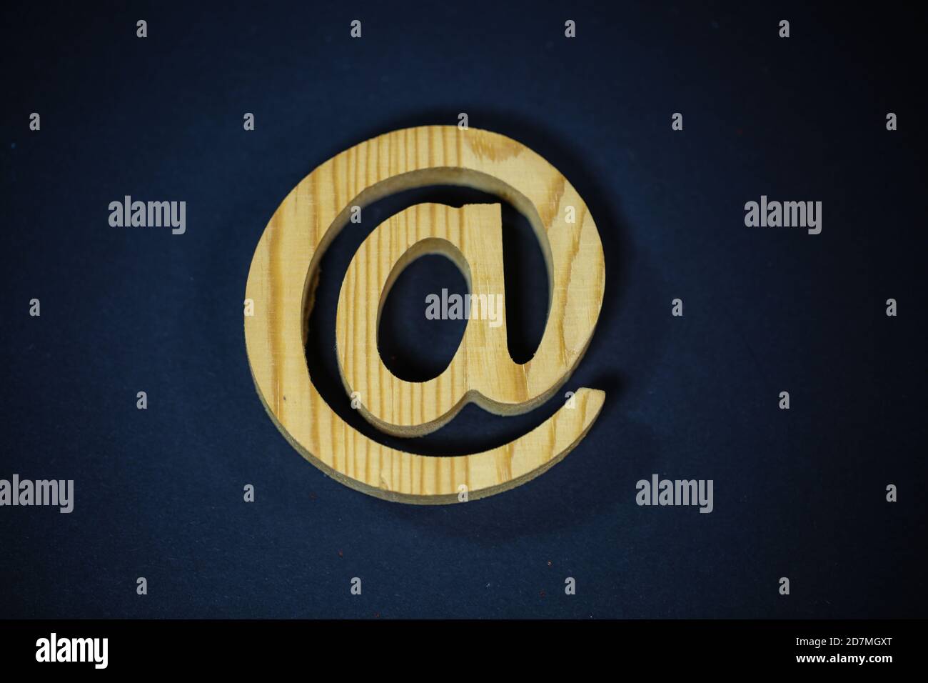 at sign on black background, symbol Stock Photo - Alamy