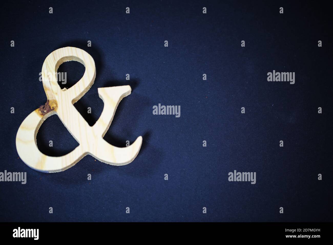 and, et sign on black background, symbol Stock Photo - Alamy