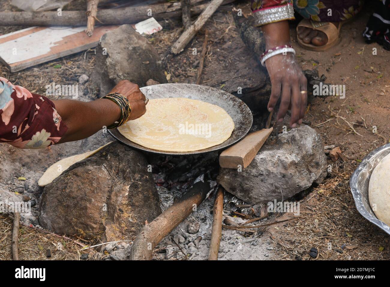 Preparation of Aloo Paratha or roti parantha chapati Punjab, North ...
