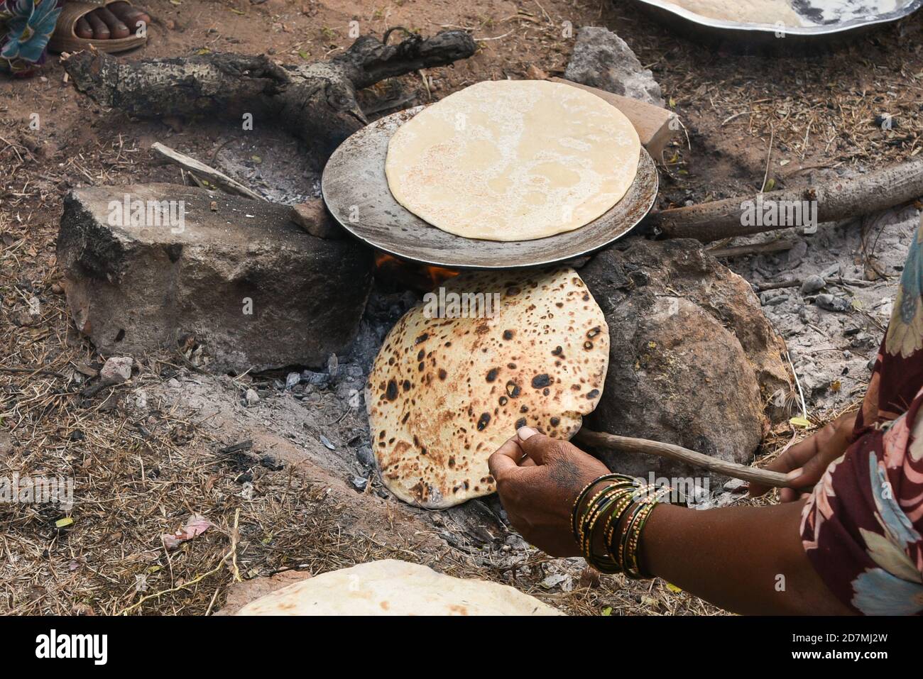 Preparation of Aloo Paratha or roti parantha chapati Punjab, North ...
