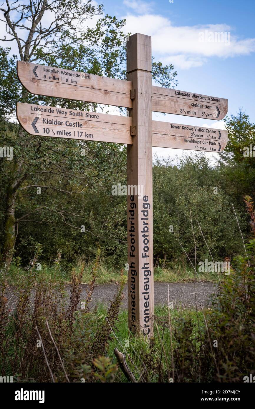 The Lakeside Way at Kielder Forest and Water, Northumberland, England ...