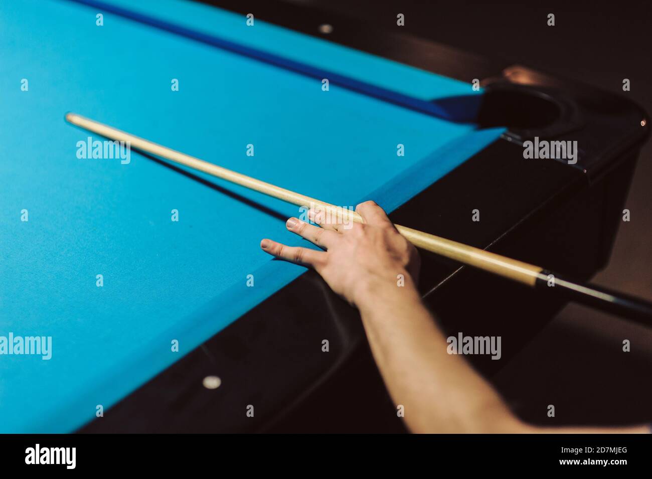 Blue pool table person hi-res stock photography and images - Alamy