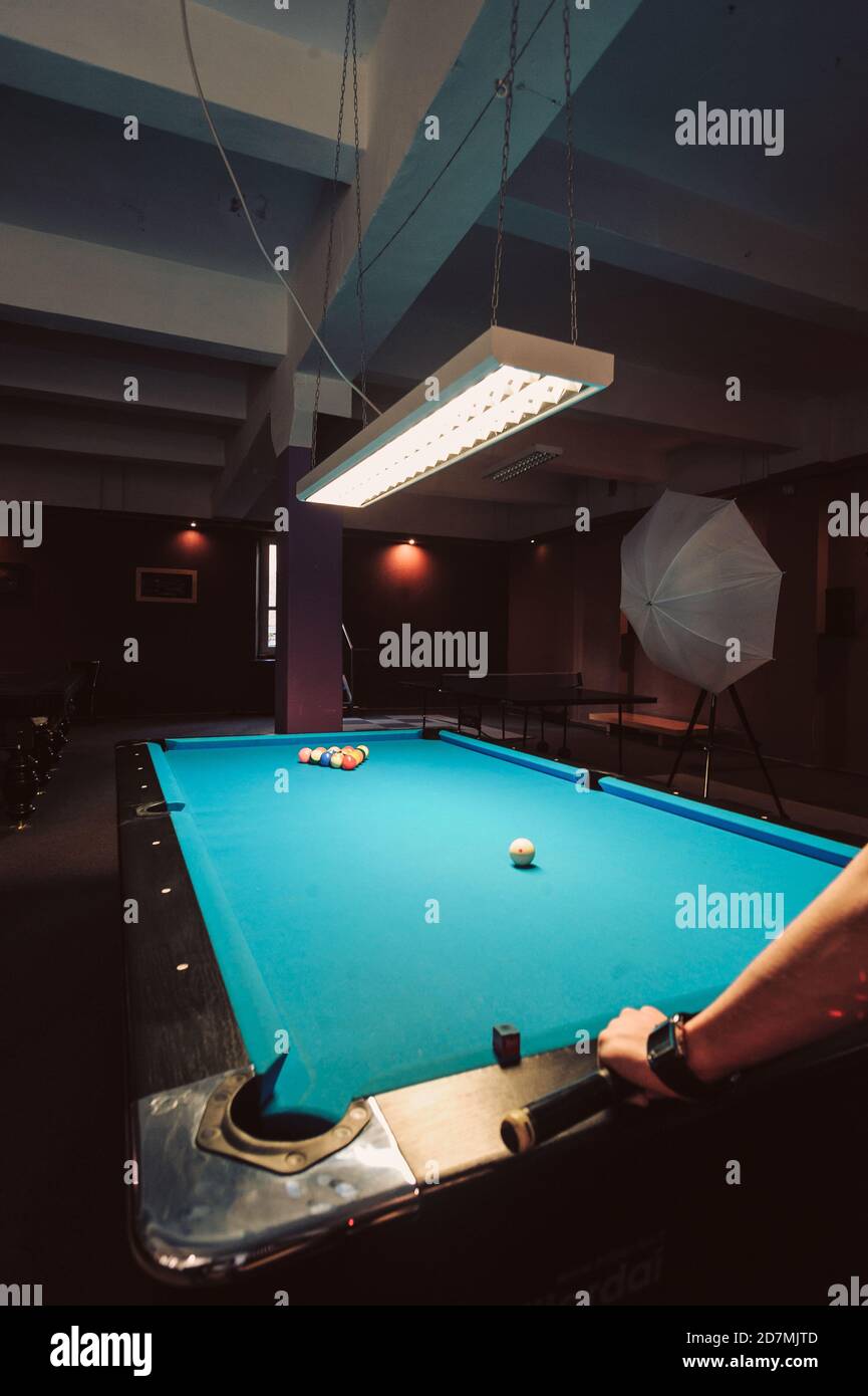 Billiard table lights hi-res stock photography and images - Alamy
