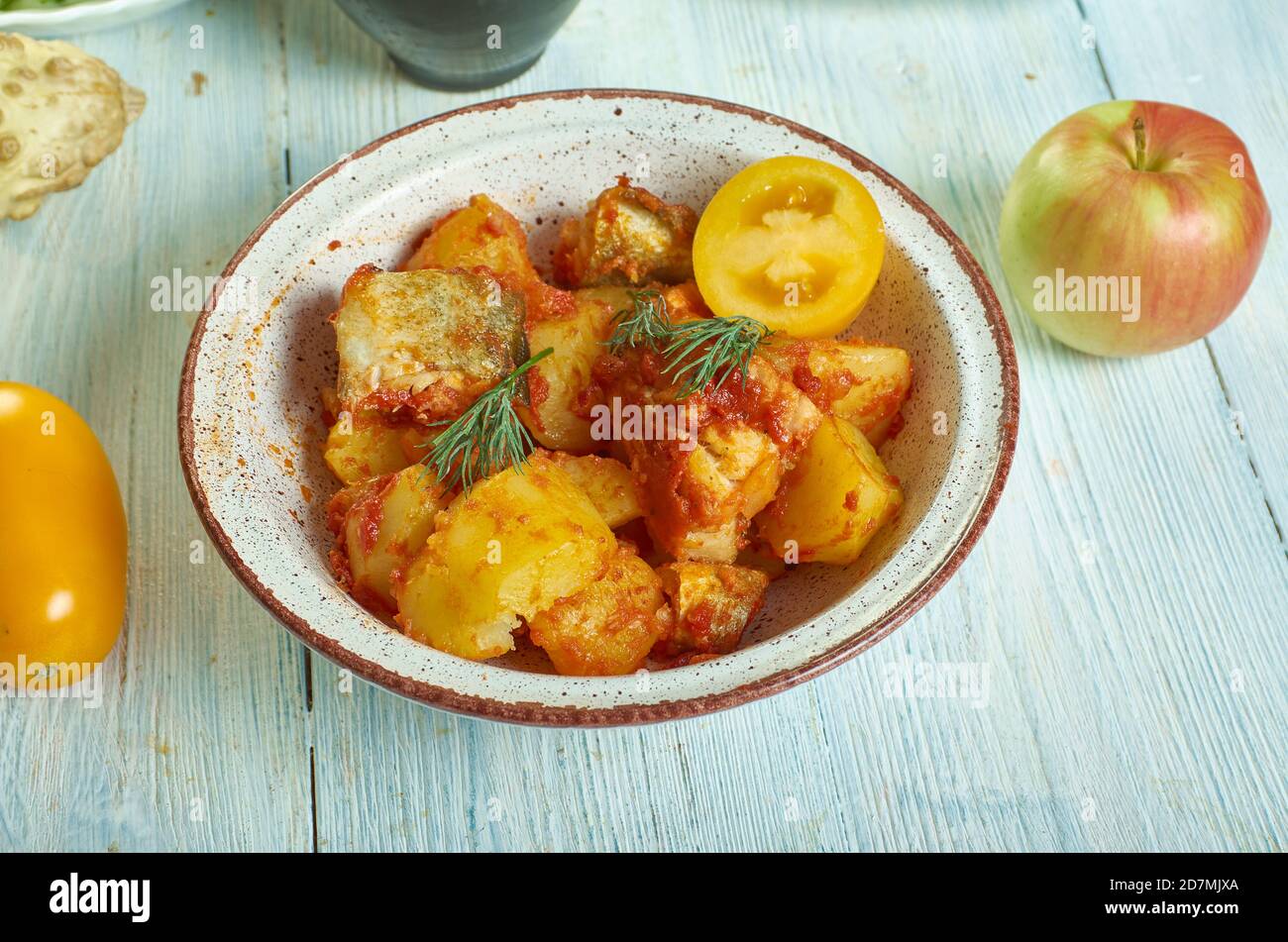 Baccala con patate - Stewed Salted Cod with Potatoes, Italian dishes ...