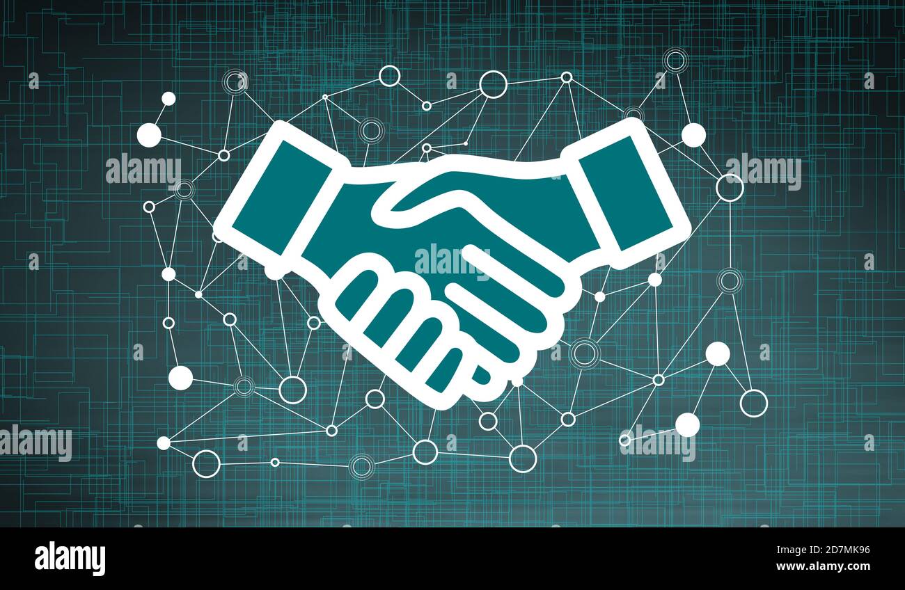 Illustration of a business partnership concept Stock Photo - Alamy