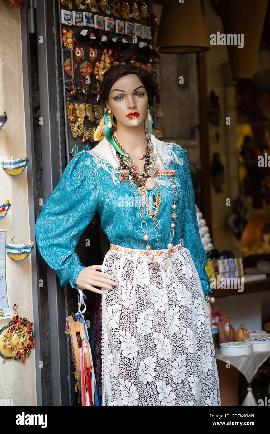 traditional Calabrian costume, mannequin Stock Photo - Alamy