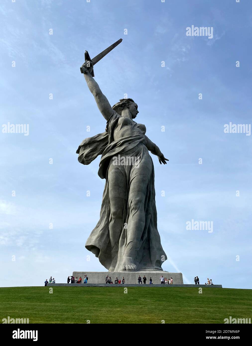 Volgograd, Russia, 04.10.2020 The greatest sculpture in the world ...