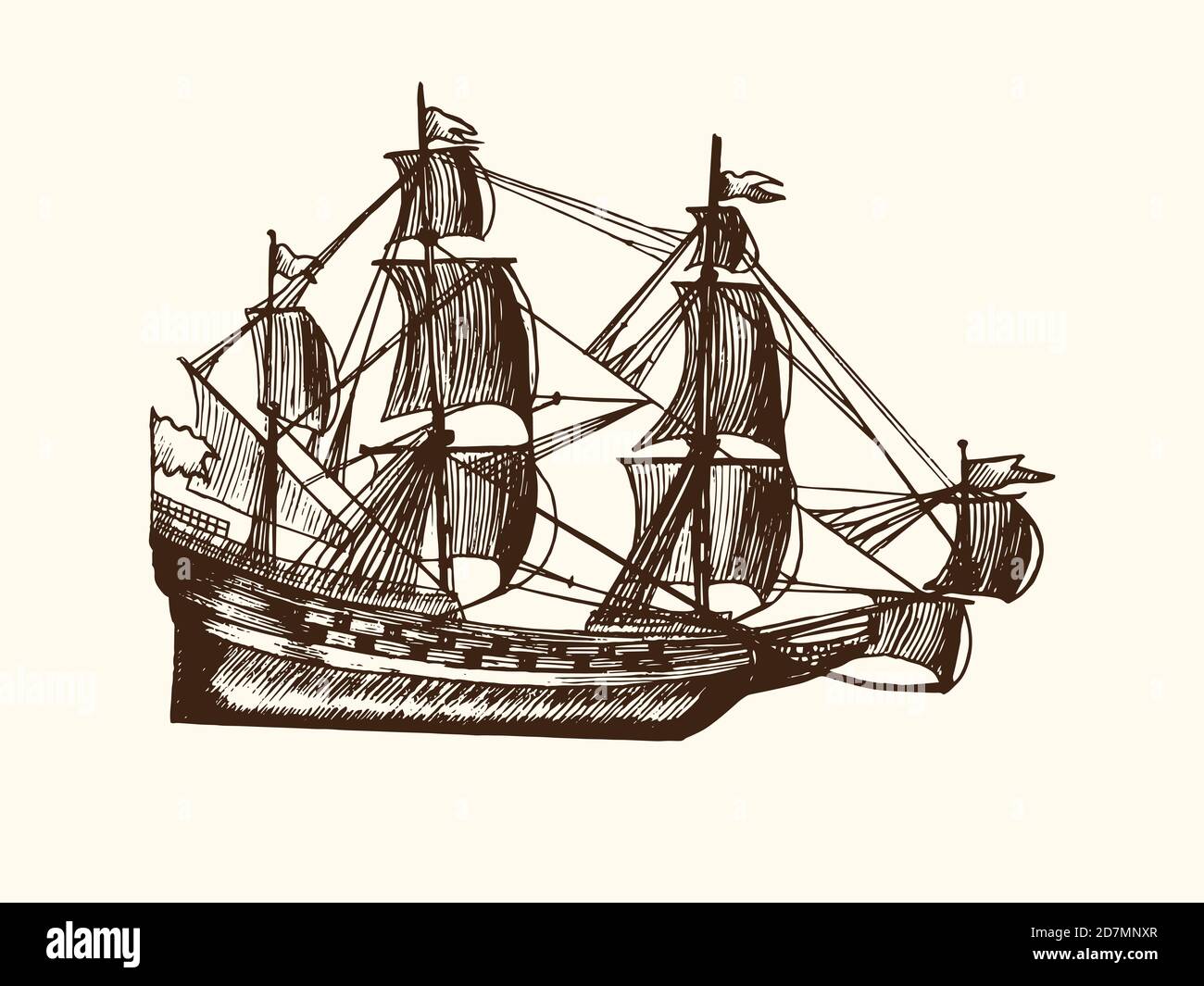 Medieval Ship Drawing