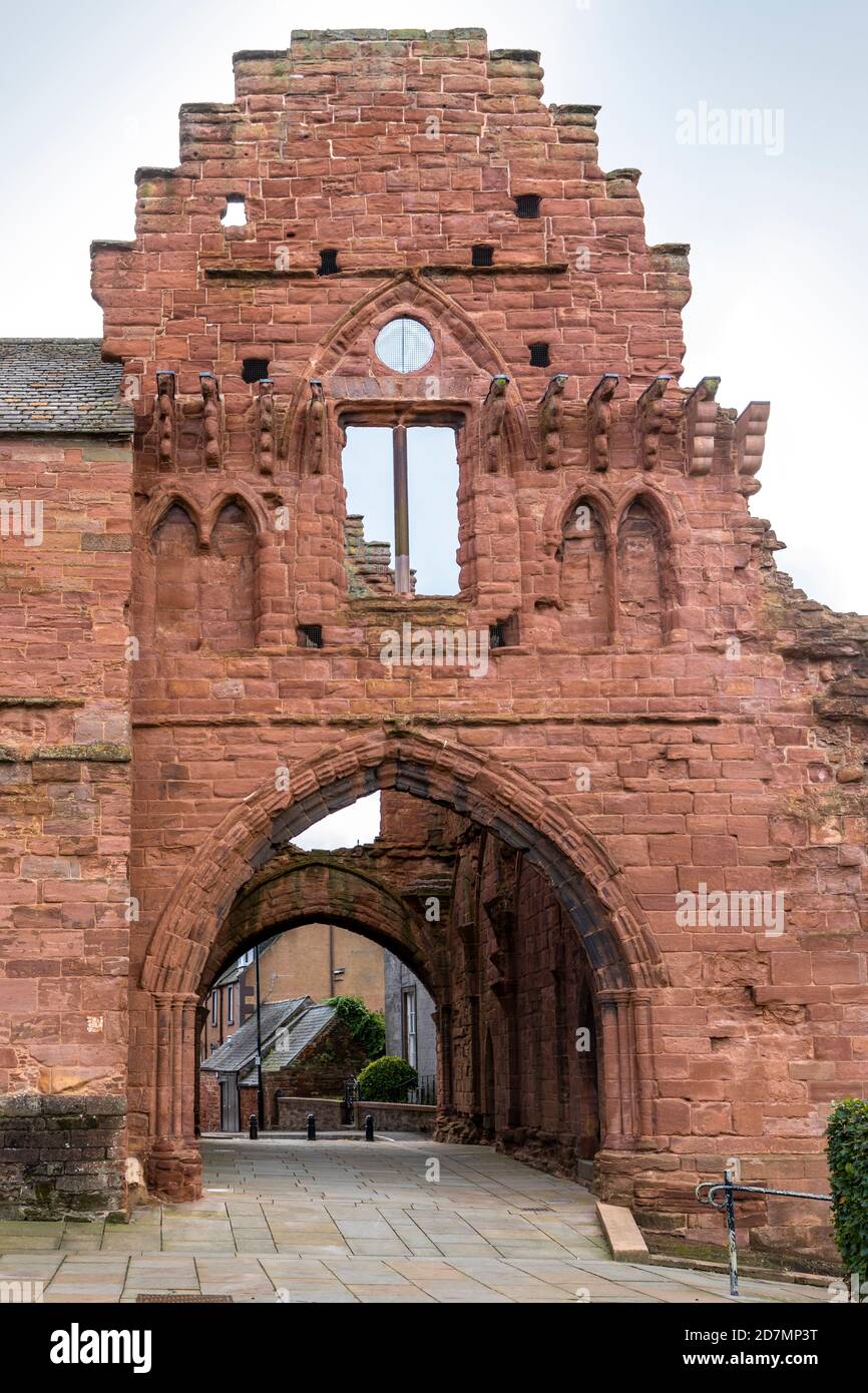 Arbroath Abbey gatehouse, Arbroath, Angus, Scotland, UK Stock Photo - Alamy