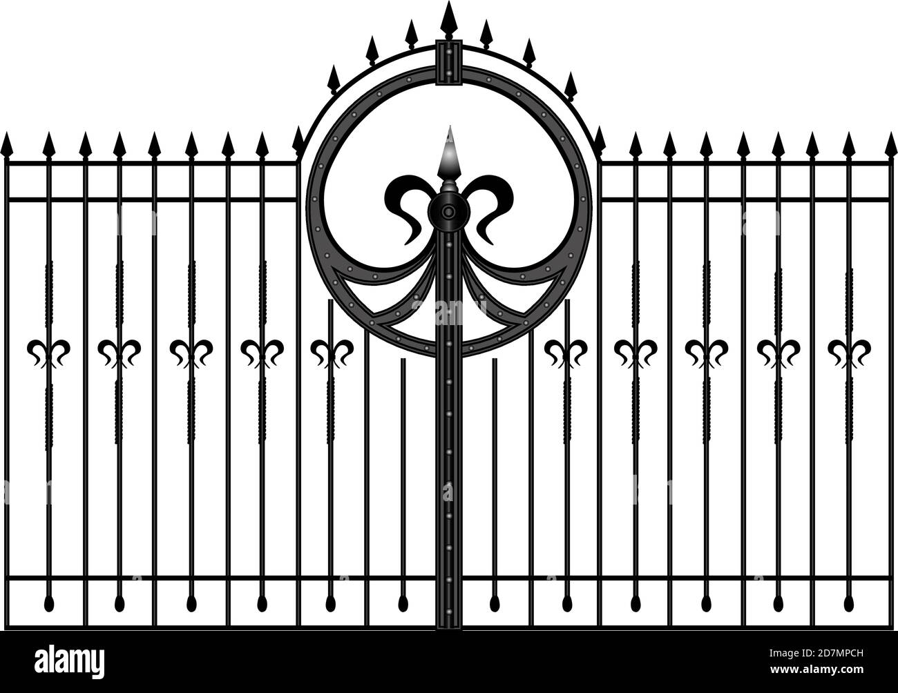 design of forged products. metal gate sketch. modern blacksmithing ...