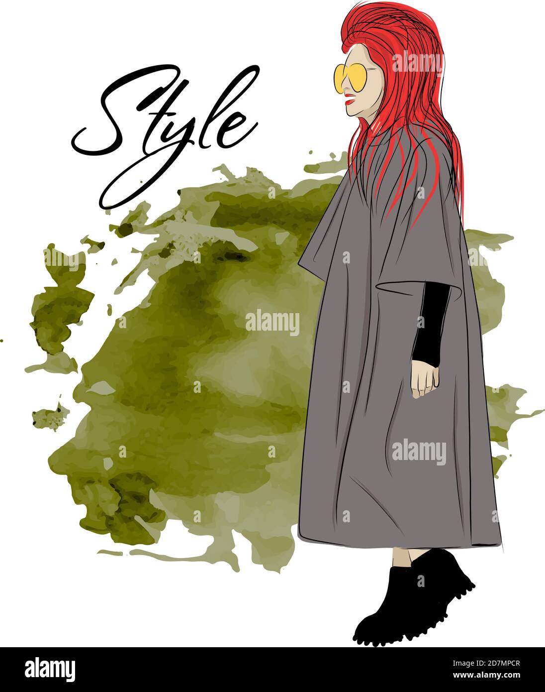 Woman in contemporary clothes Cut Out Stock Images & Pictures - Alamy