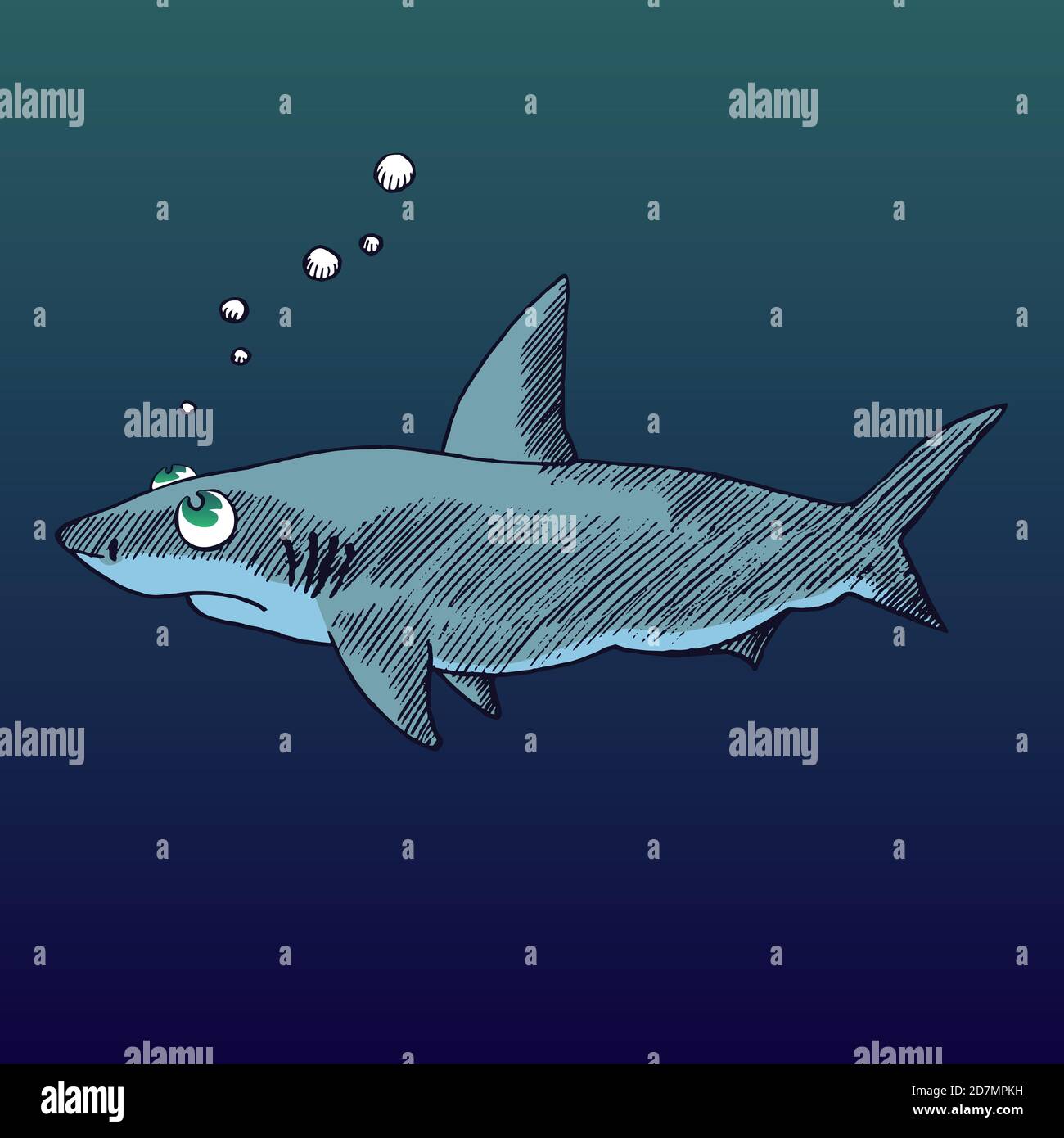 Cartoon Evil Fish Smile High Resolution Stock Photography and Images ...