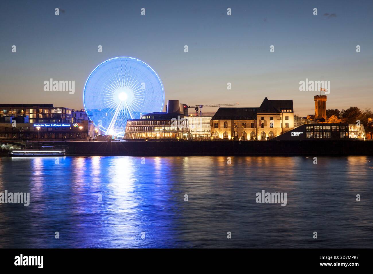 Europa Rad, 55 meters high ferris wheel in the Rheinau harbor at the ...