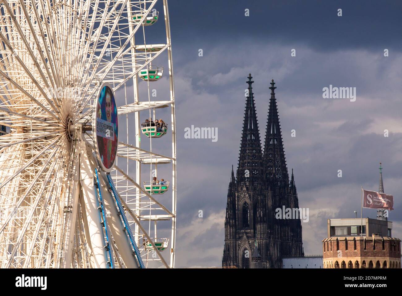 Europa Rad, 55 meters high ferris wheel in the Rheinau harbor at the ...