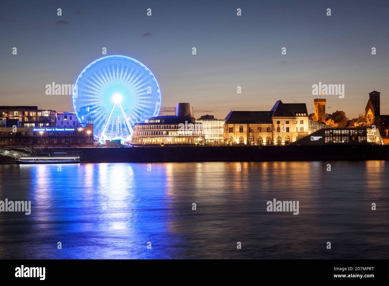 Europa Rad, 55 meters high ferris wheel in the Rheinau harbor at the ...