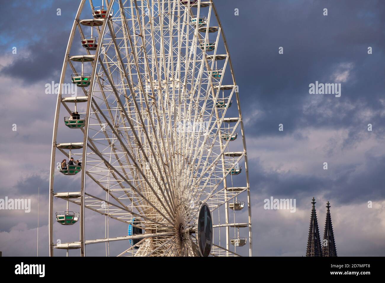 Europa Rad, 55 meters high ferris wheel in the Rheinau harbor at the ...