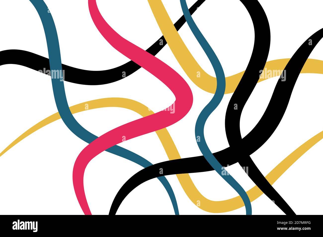 Abstract lines in black Cut Out Stock Images & Pictures - Alamy