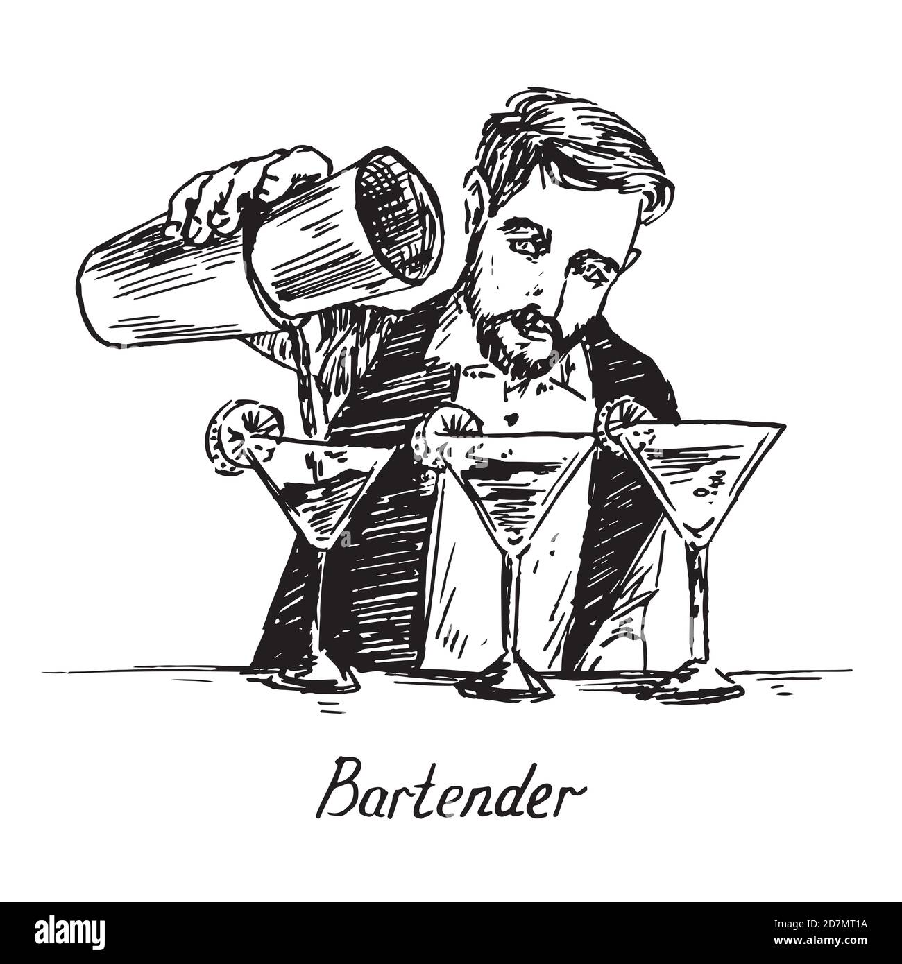Bartender Drawing