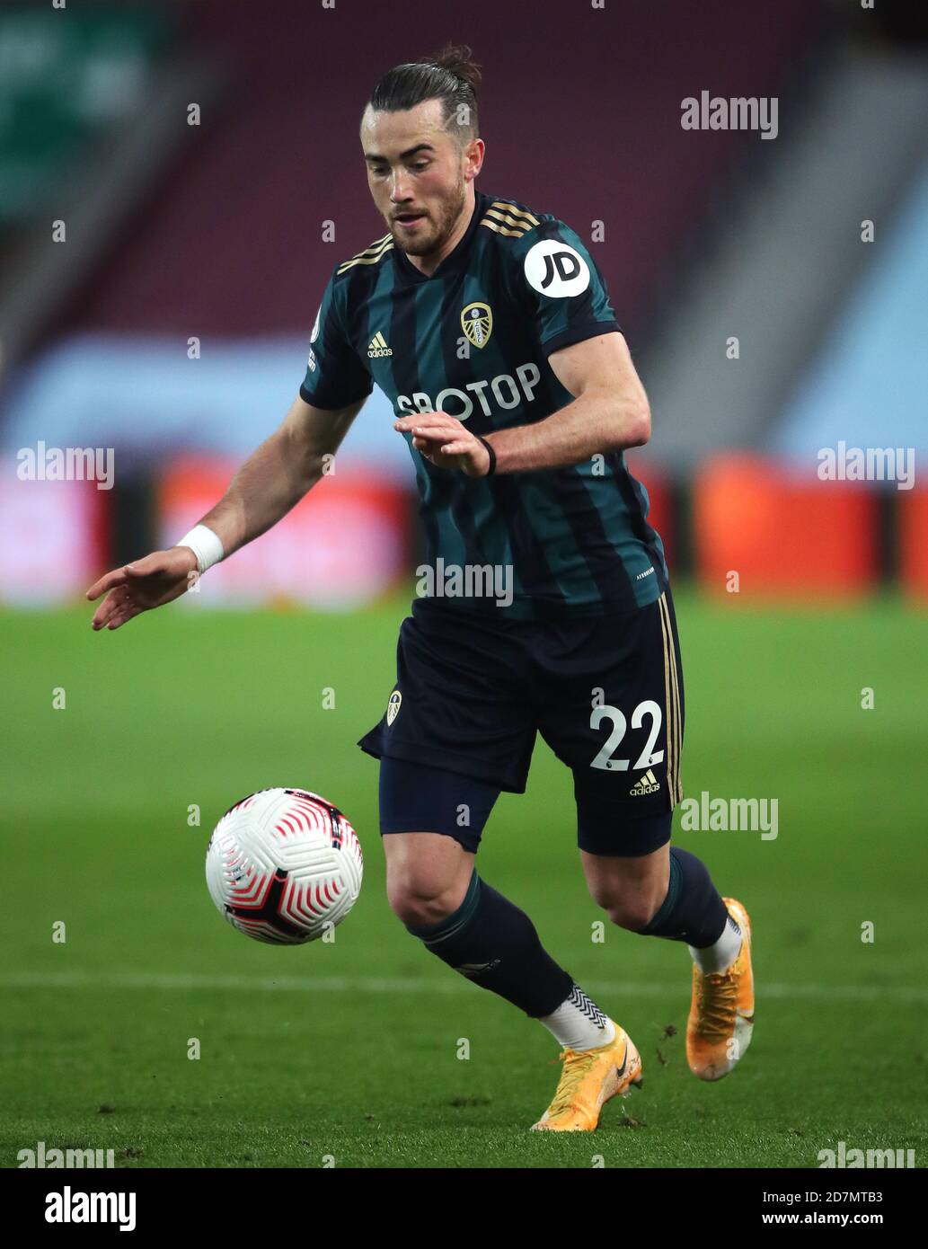 Leeds United's Jack Harrison during the Premier League match at Villa ...