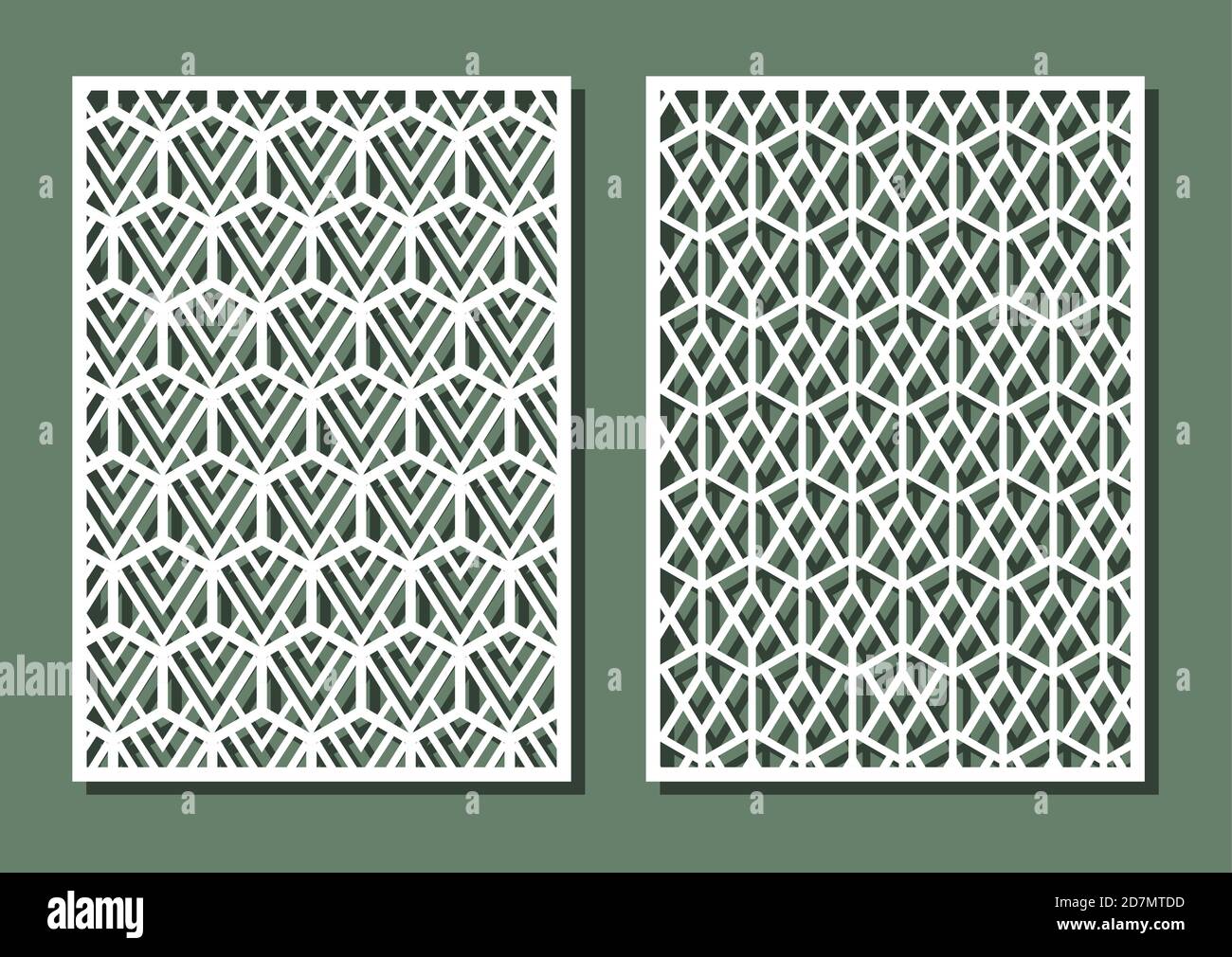 Geometric shapes in gexagon seamless pattern for laser cutting ...
