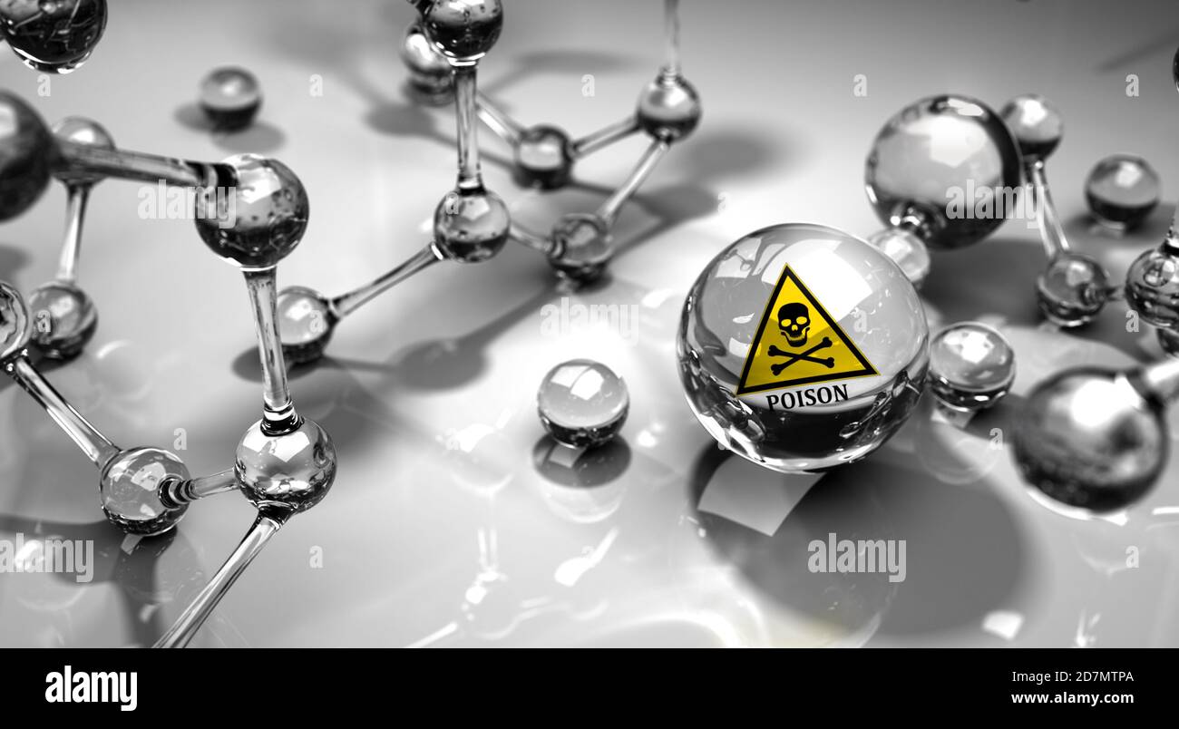 Chemical Structure and Poison - 3D Rendering Stock Photo - Alamy