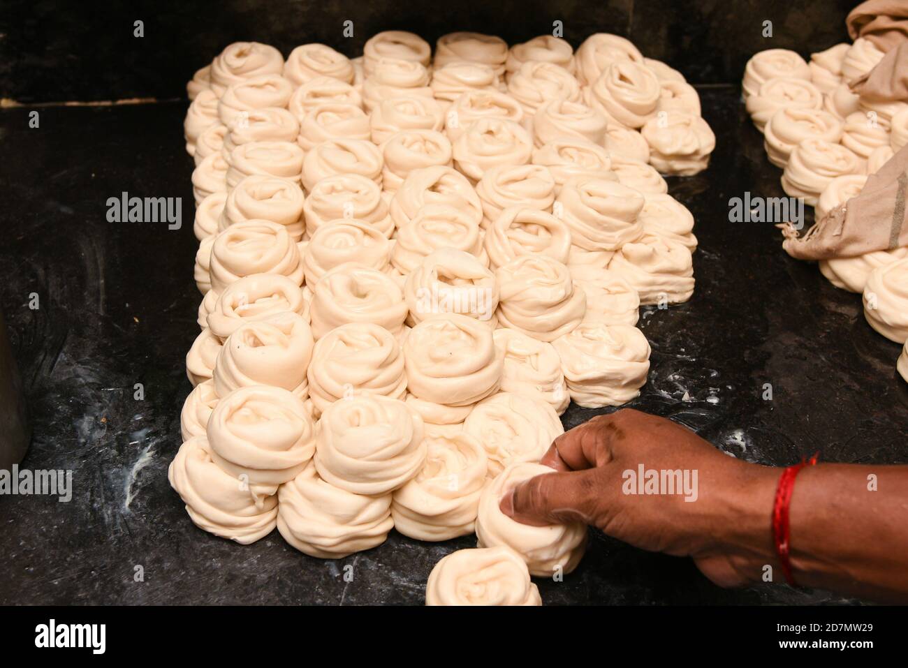 Preparation of Aloo Paratha or roti parantha chapati Punjab, North ...