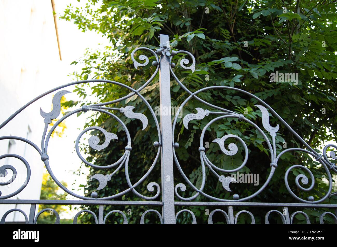 Wrought iron gate, blacksmithing, Munich Stock Photo - Alamy
