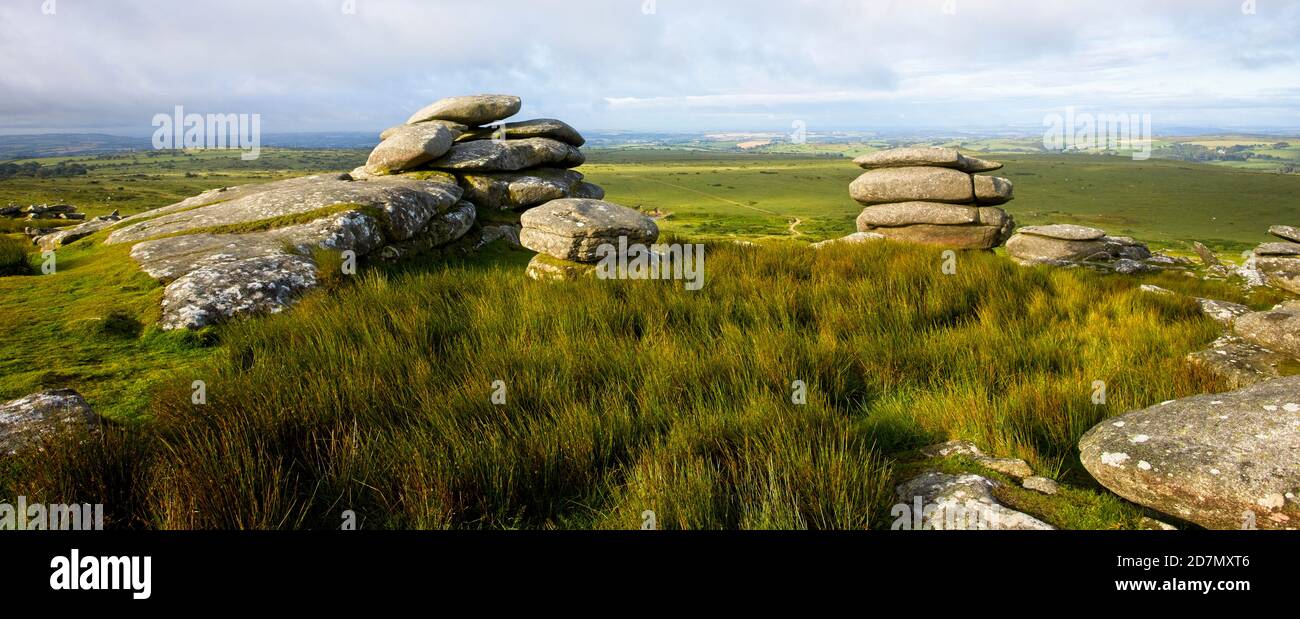 Granite rock formations on Stowe's Hill, Bodmin Moor, near Minions ...