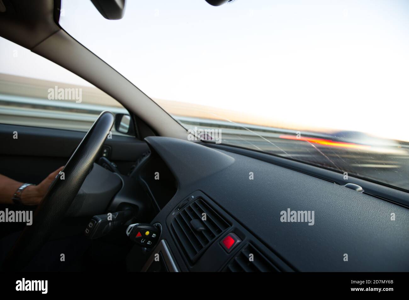 Cars moving fast on a highway (motion blurred image Stock Photo - Alamy