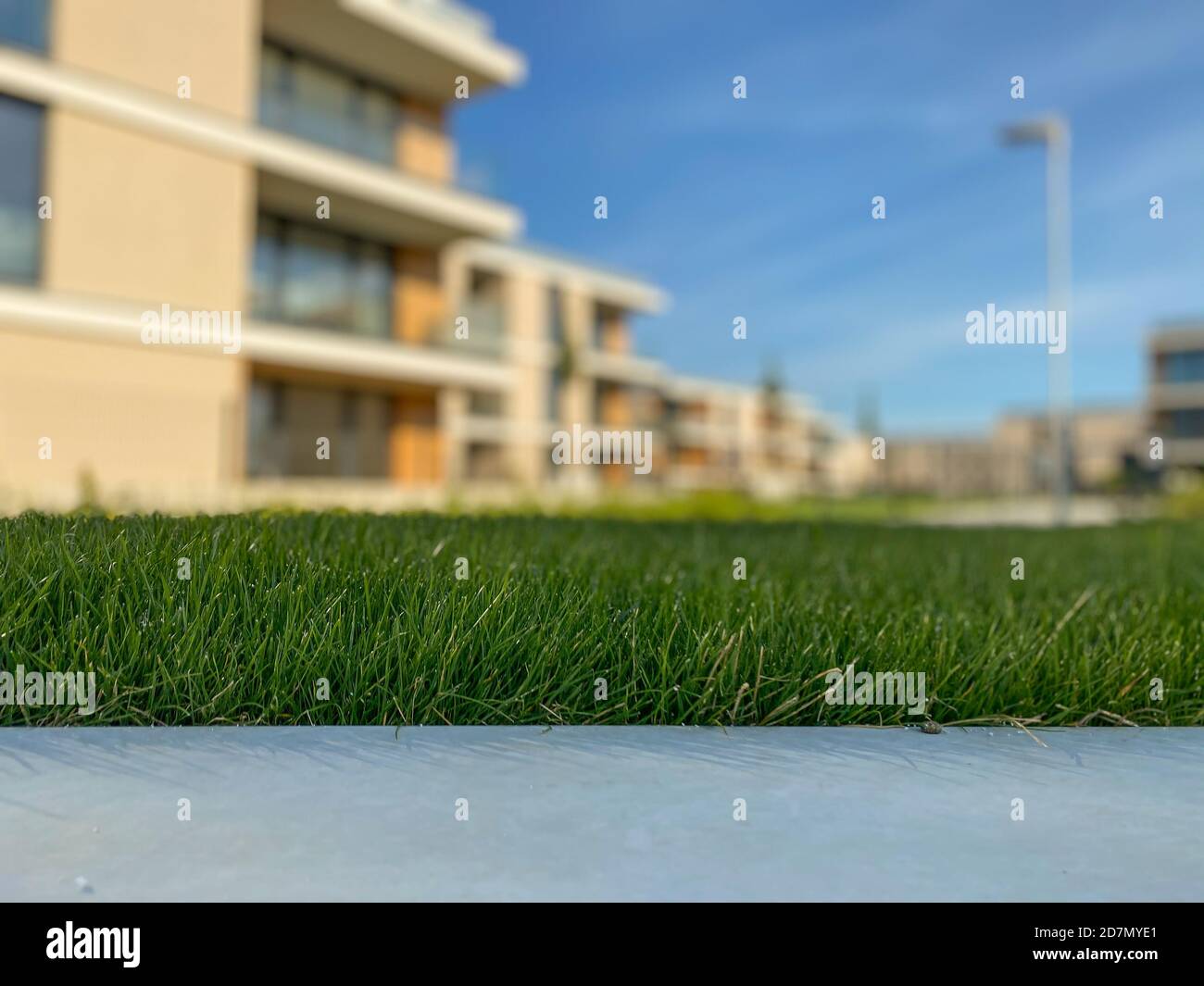 Tall grass front new modern apartment buildings hi-res stock ...