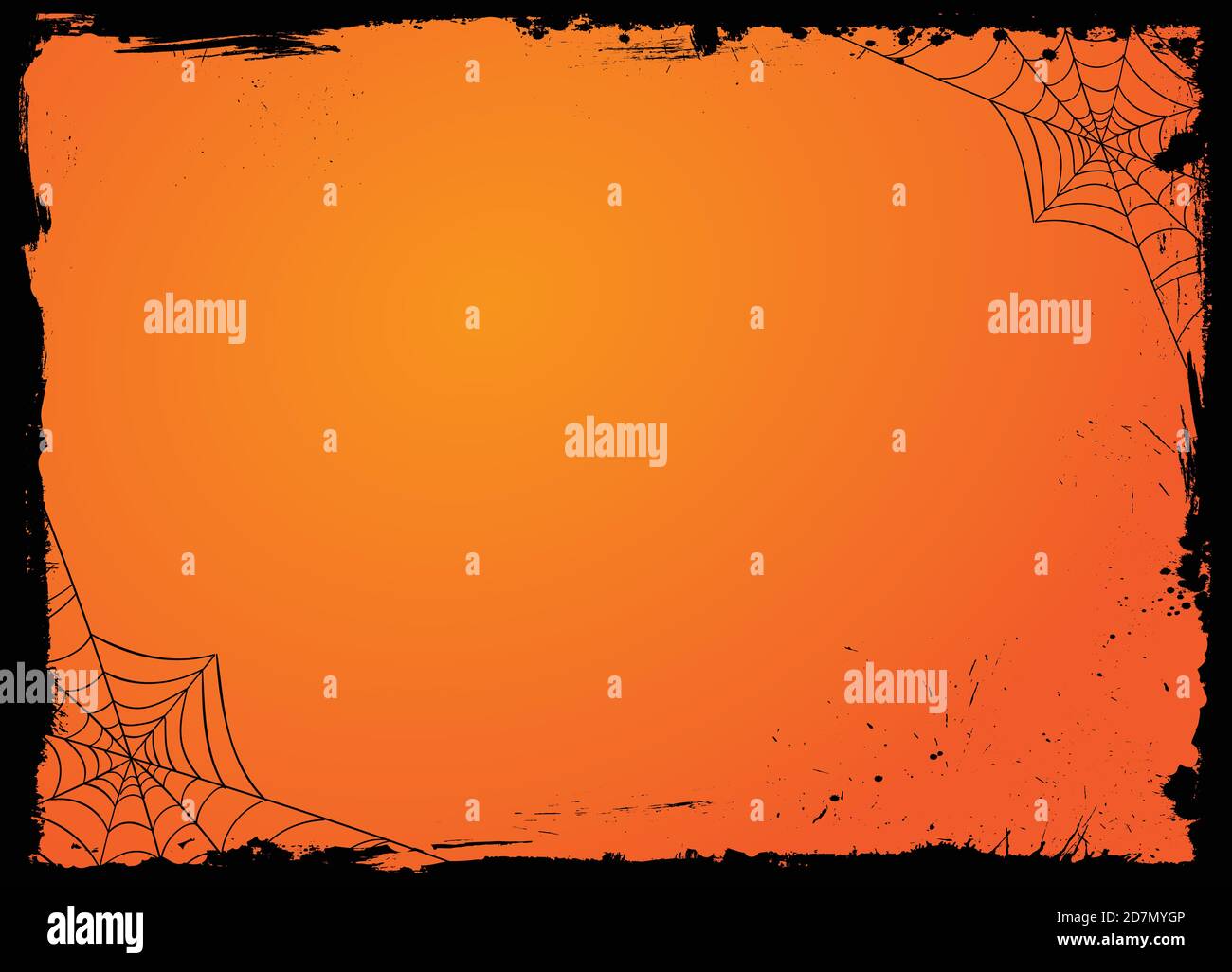 The horizontal blank gradient orange Halloween banner background ...