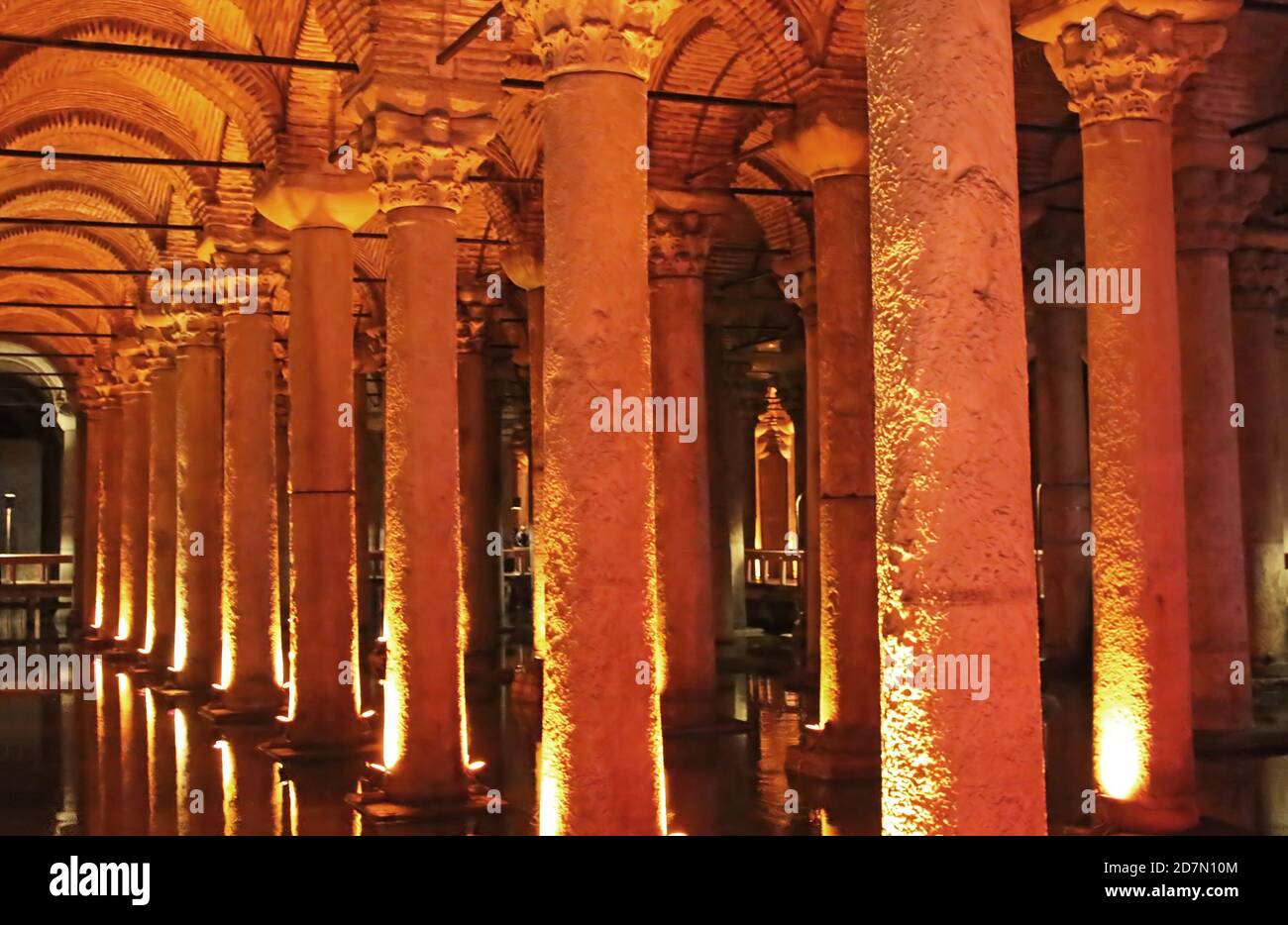 ISTANBUL, TURKEY - APRIL 01, 2013: Underground basilica cistern ...