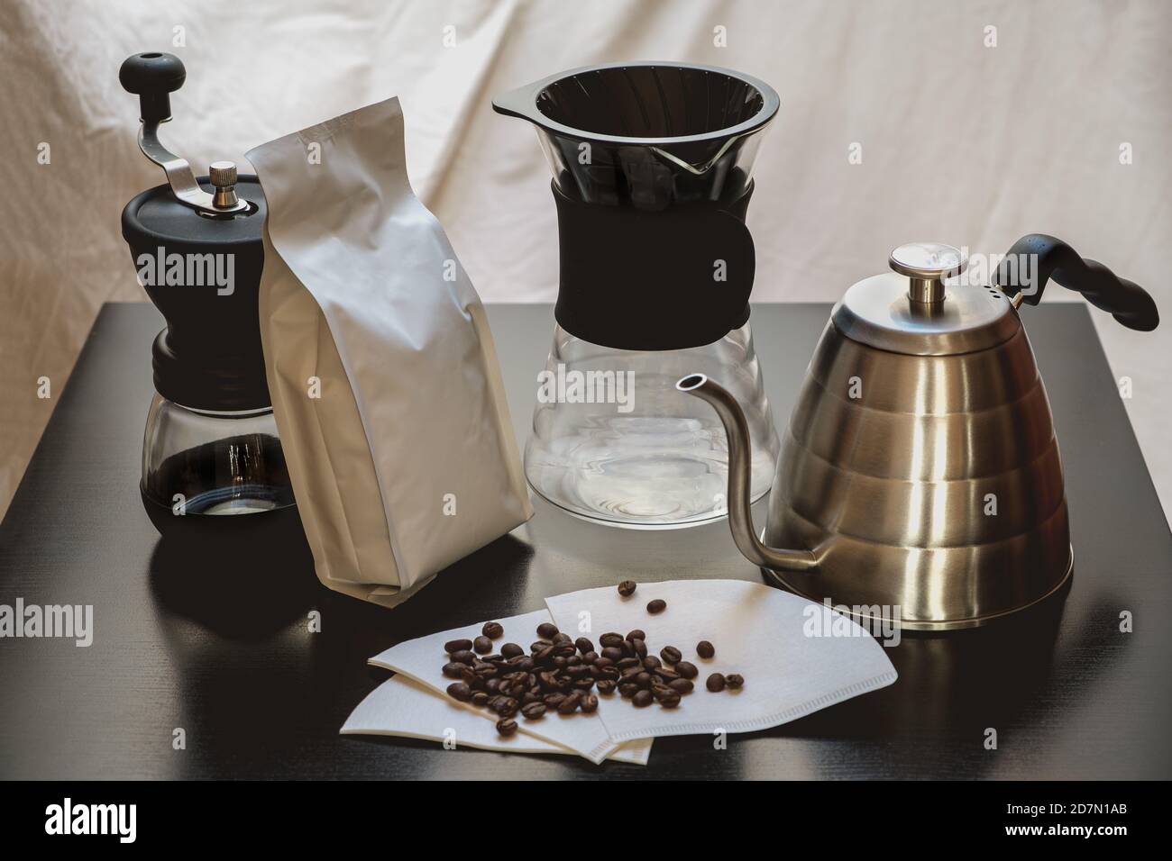 Brewing coffee v60 method hi-res stock photography and images - Alamy