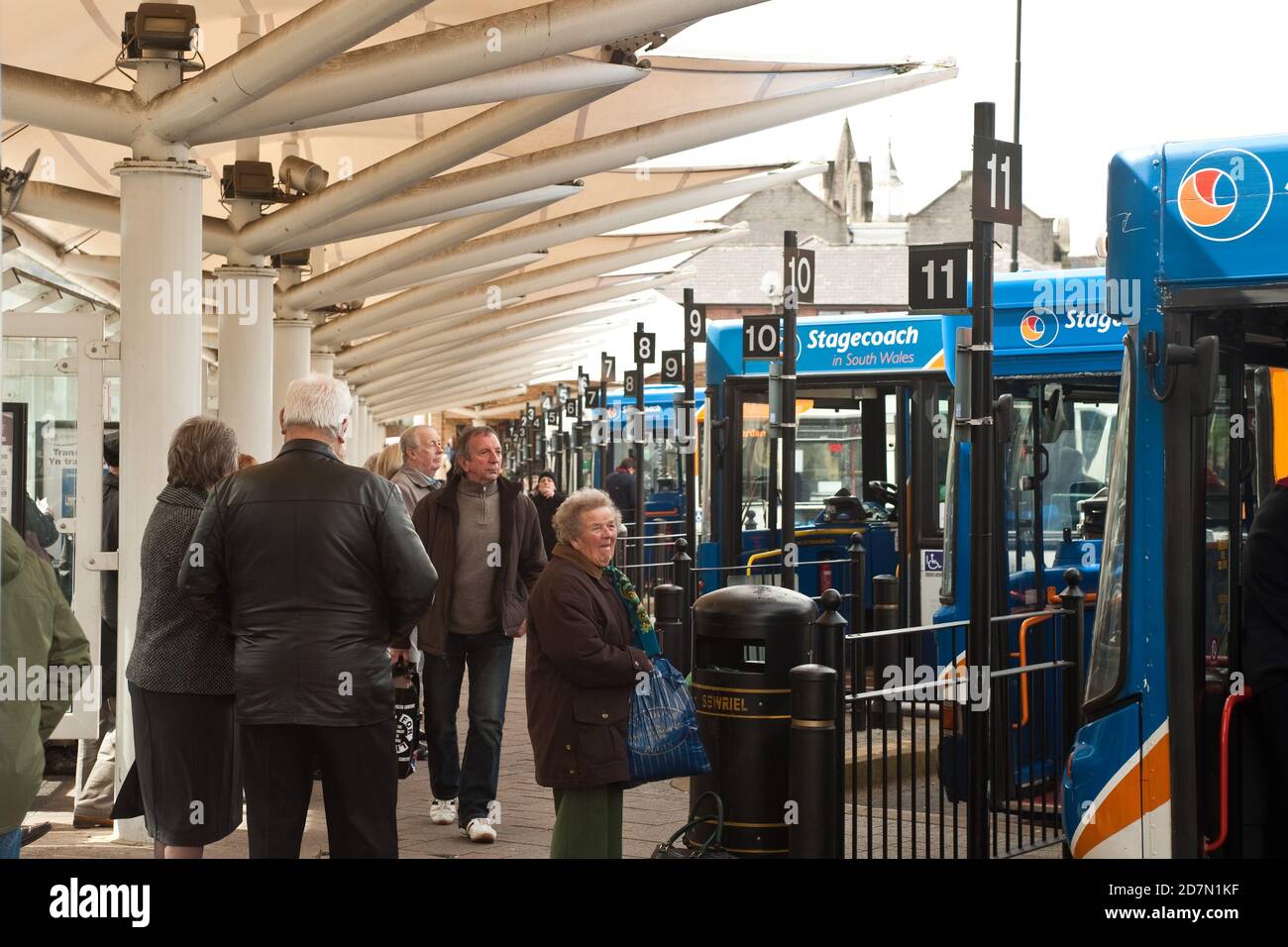 Pontypridd Bus Station Stock Photo - Alamy