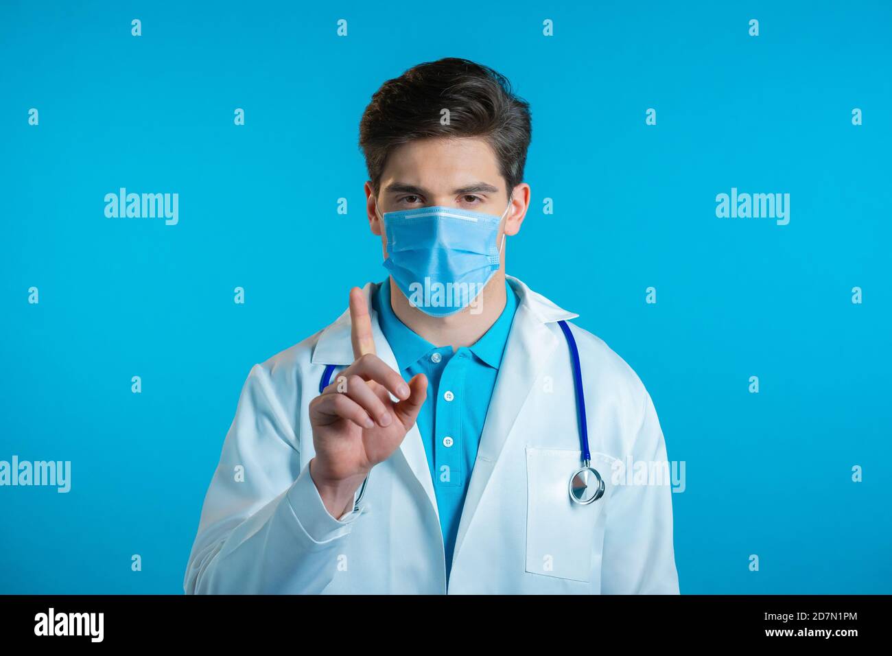 Professional doctor showing rejecting gesture hi-res stock photography ...