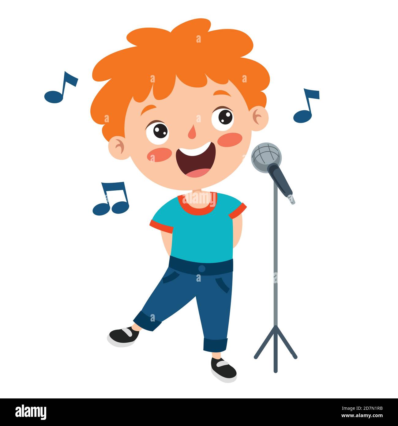 Cartoon Kid Singer