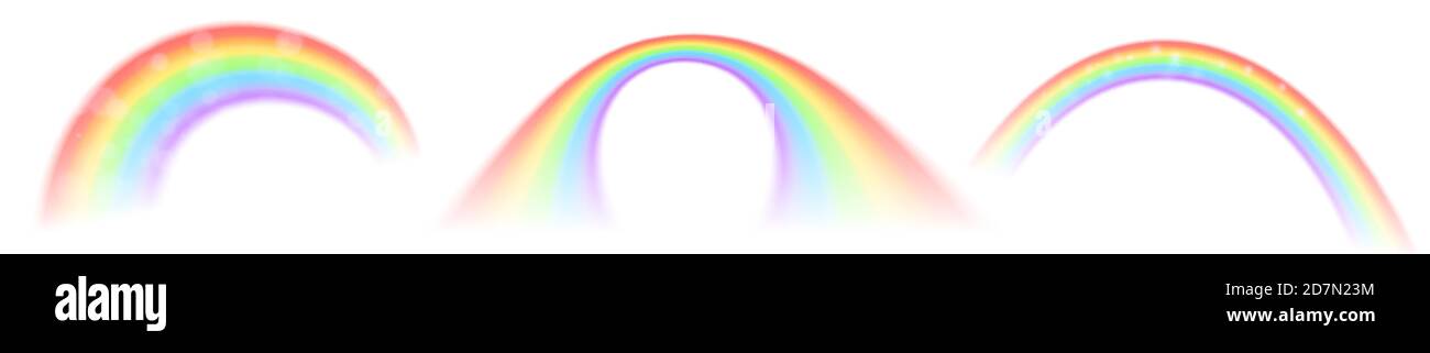 Rainbow vector icons isolated on white background. Illustration of ...