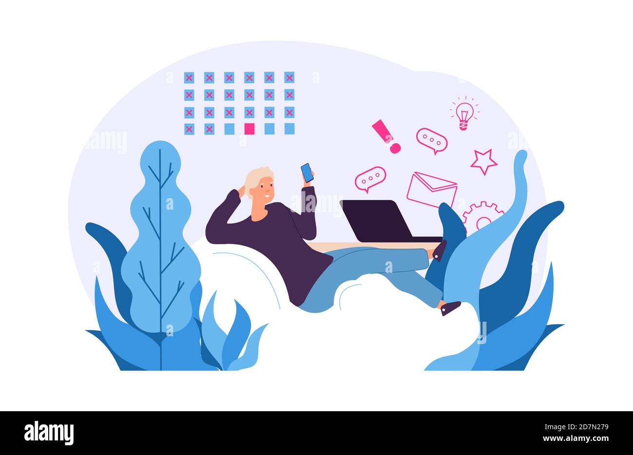 Procrastination cartoon hi-res stock photography and images - Alamy