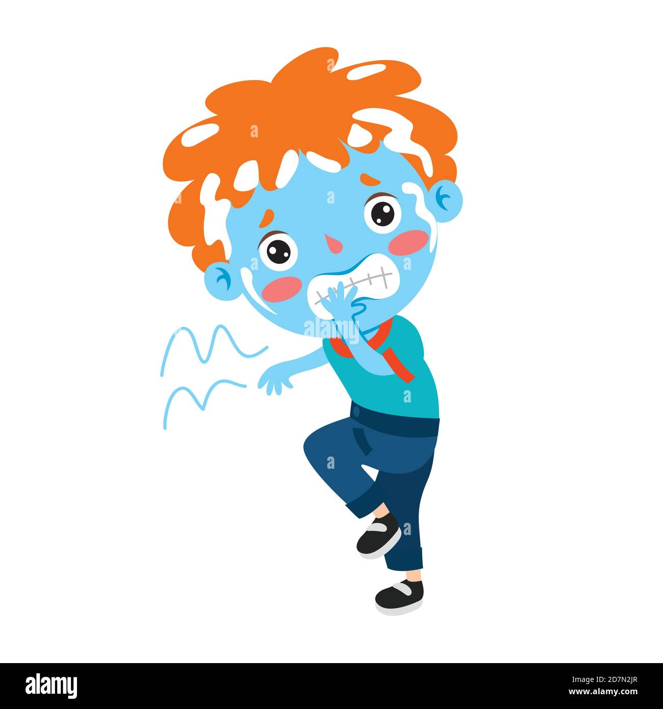 Child in funny winter Stock Vector Images - Alamy