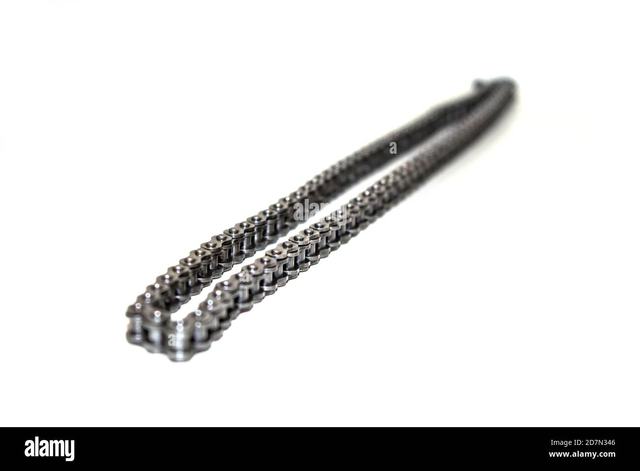 Bike Engine internal chain on isolate white background Stock Photo - Alamy