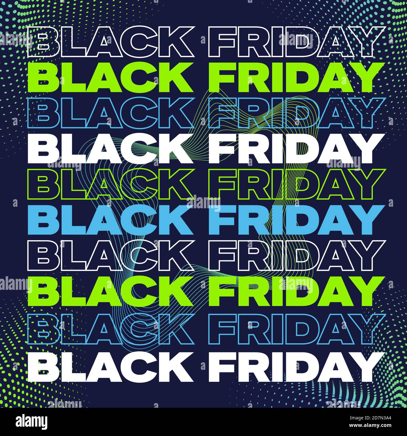 Black Friday Banner, Poster or Flayer Template. Tech Style Typography ...