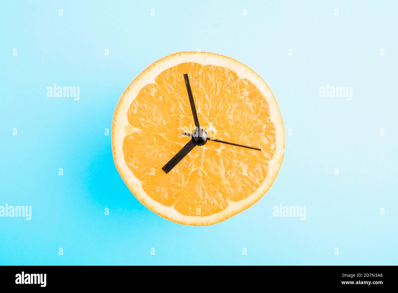 Healthy nutrition/healthy lifestyle concept on blue background Stock ...