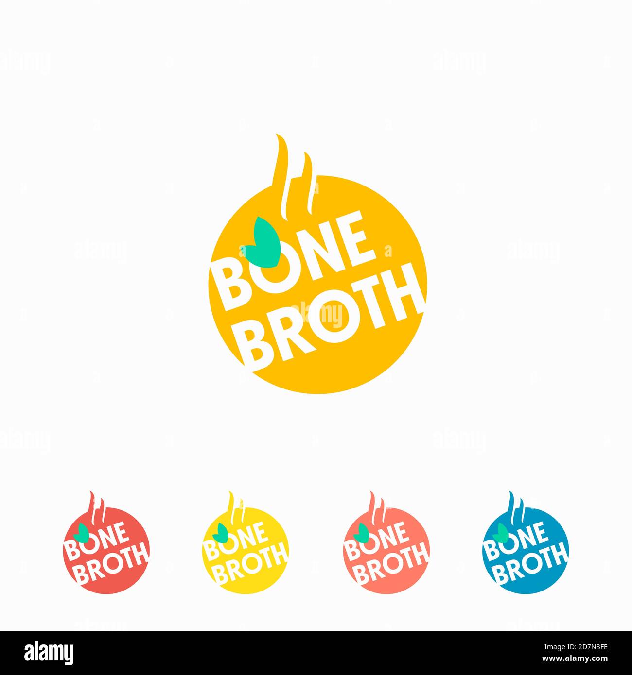 Bone Broth Abstract Sign, Symbol or Logo Template. Flat Style Hot ...