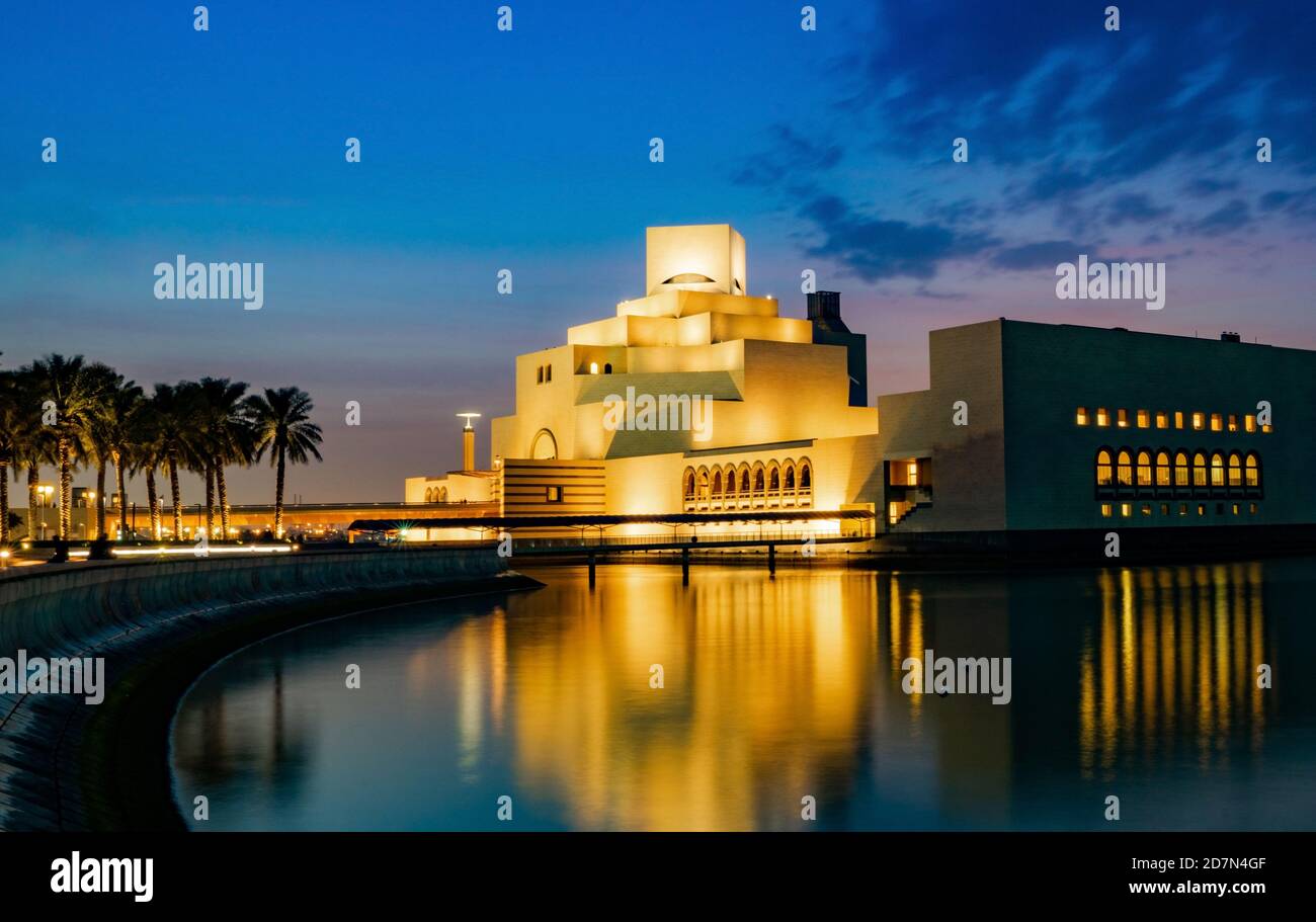 Background image of Qatar capital city. Qatar landmark Stock Photo - Alamy