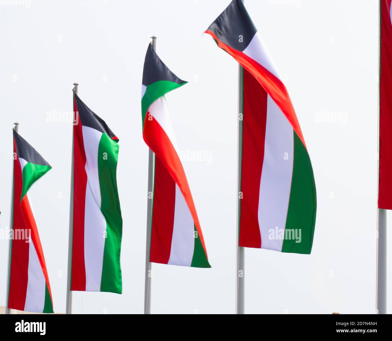 Multiple kuwait national flags hi-res stock photography and images - Alamy